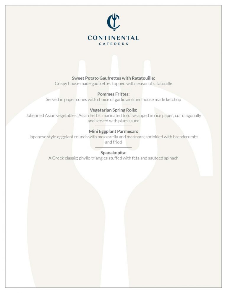 Menus - Continental