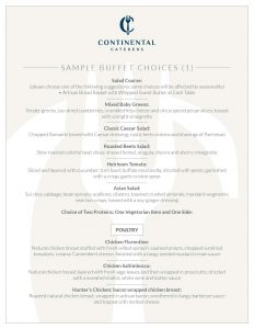 Menus - Continental