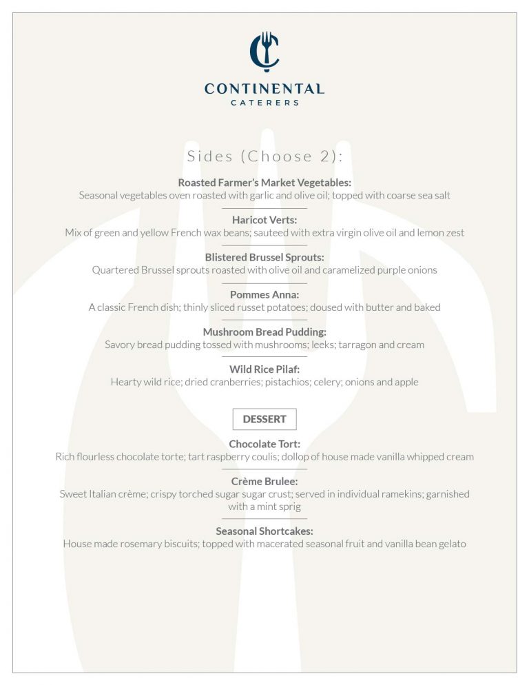 Menus - Continental